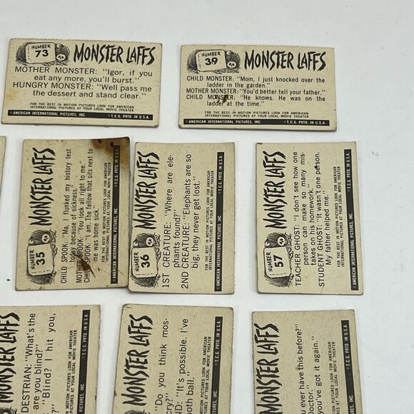 Topps | Toys | Vintage 96s Monster Laffs Lot Of 16 Cards Topps ...